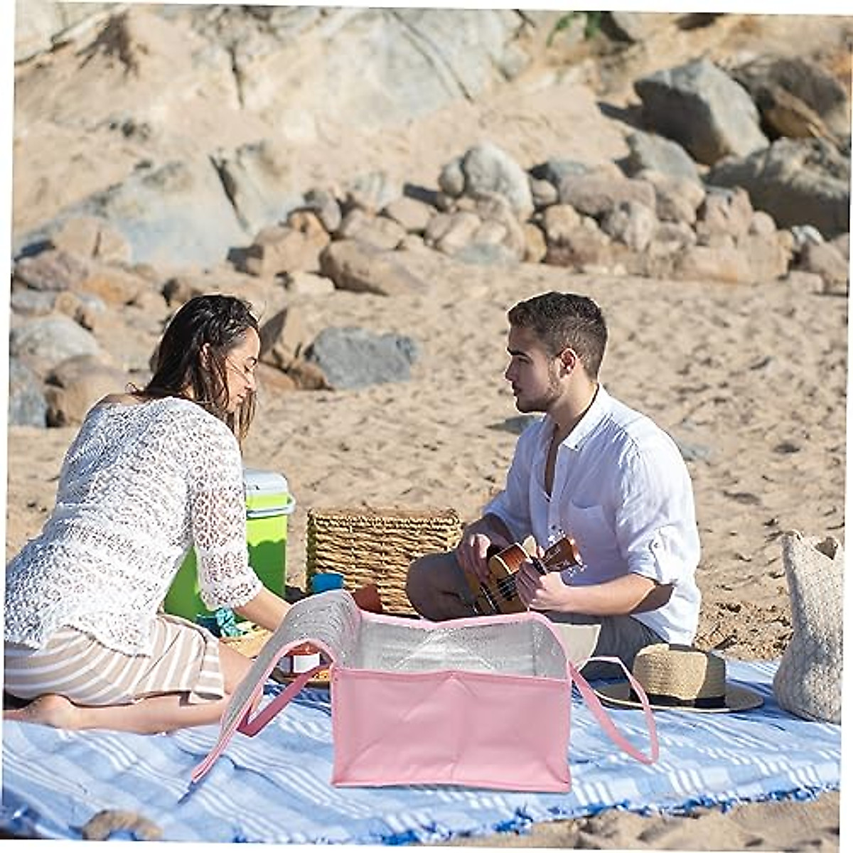 SOLUSTRE Packing Cake Insulation Bag Insulated Food delivery Bag Cake Insulated Bag with Handle Food delivery Bag for Cake Grocery delivery Bag Catering Bag Barbecue Non-Woven Bags Cake Bag