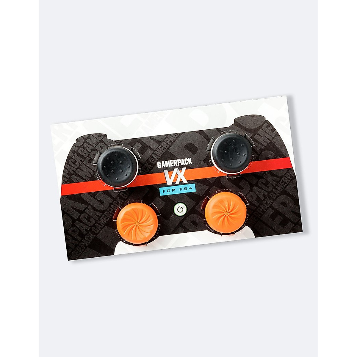 KontrolFreek GamerPack VX for PlayStation 4 (PS4) Controller | Performance Thumbsticks | 3 High-Rise, 1 Mid-Rise Concave | Black/Orange