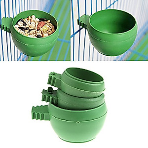 Dft Mini Parrot Food Water Bowl Feeder Plastic Pigeons Birds Cage Sand Cup Feeding