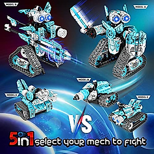 Amy&Benton Remote Control Robot Building Kit Stem Pink Robot Kit with APP for 8-16 Year Old Kids