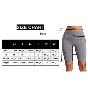 Oalka Women's Yoga Short Side Pockets High Waist Workout Running Shorts Black XL