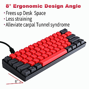 GTSP Gk61 SK61 60% Mechanical Keyboard, Custom Hot Swappable 60 Percent Gaming Keyboard with RGB Backlit, NKRO, Water-Resistant, Type-C Cable for Win/PC/Mac (Gateron Optical Yellow, Milan)