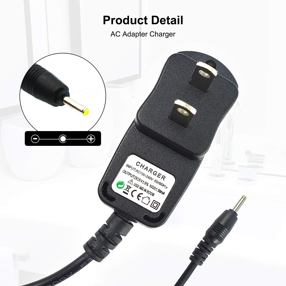 AC Adapter Charger with Light for Philips Norelco G250 G290 G370 G390 G470