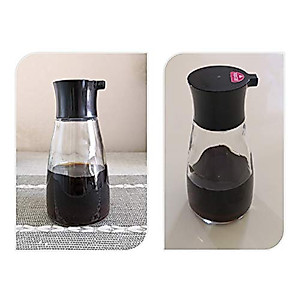 Excelity Cruet Dispenser Set for Olive Oil Vinegar Soy Sauce with Elegant Glass Bottle Kitchen Cooking Barbecue Tool