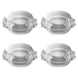 DOITOOL Kitchen Stove Knob Covers 4 Pcs Stove Knob Covers Baby Safety Gas Stove Knob Cover Protection Locks Oven Gas Safety Guards Switch Cap for Child Proofing Kitchen Transparent