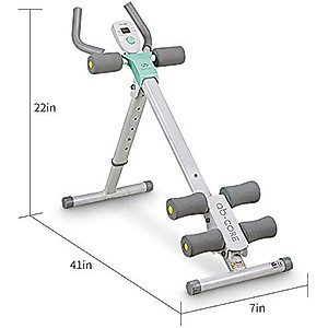 leikefitness Folding Exercise Bike 2200(YELLOW) and Adjustable Ab Trainer 9300(GREEN) Bundle