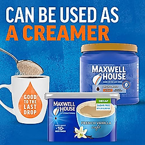 Maxwell House International French Vanilla Café-Style Decaf Sugar Free light_roast Beverage Mix, 4 oz. Canister