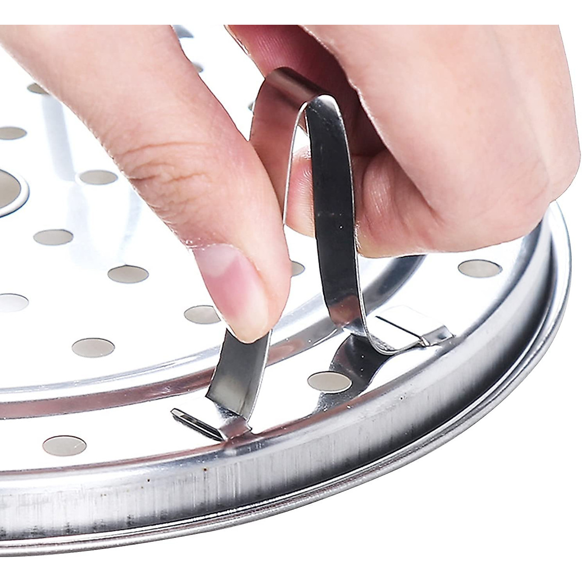 WANGYZJ Stainless Steel Steamer Rack, Steamer Rack for Pots, Round Cooking Rack, 3-Layer Steaming Rack for Kitchen (3pcs, 22-24-26), Silver