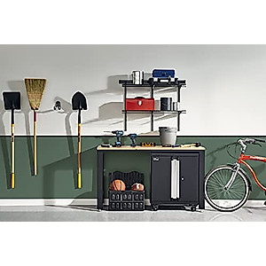 ClosetMaid ProGarage 12 Quart Utility Storage Tote Container, Black