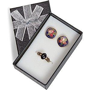 Bright Creations Jewelry Gift Box Set with Lids and Ribbon Bows (6 Colors, 2 x 3 x 1 in, 24 Pack)