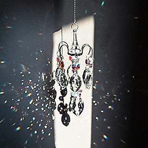 H&D HYALINE & DORA Crystals Horse Eye Prisms Suncatcher Hanging Ornament Rainbow Maker Hanger for Home,Garden Decoration