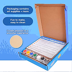 CoolToys Extraordinary Ocean Paint n' Play 3D Model and Craft Kit - Educational and Fun 3D Wooden Models Building and Painting Set for Kids Ages 6+ - Creative STEM Art Project for Boys and Girls