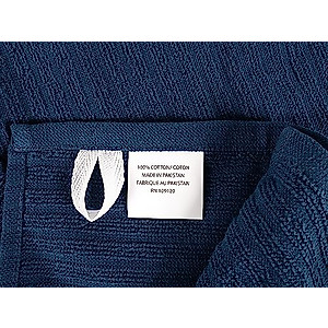 KAF Home Chelsea Assorted Kitchen Towel - Set of 10-18 x 28 Inches - Mixed Flat and Terry Dish Towels (Blue)