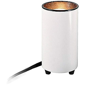 Pro Track Can Mini Small Uplighting Indoor Accent Spot-Light Plug-in Floor Plant Home Decorative Art Desk Picture Table Living Room Interior Corner Bar Photo White Finish 6 1/2" High