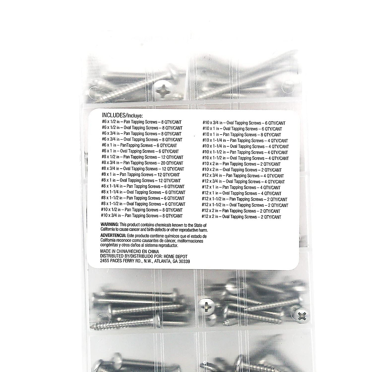 216 Pieces Stainless Steel Self Tapping Sheet Metal Screw Assortment, 34 Different Size of Oval and Pand Head for Fastening Wood, Metal or Fiberglass