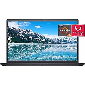 Dell Inspiron 15.6" HD Thin and Light Laptop, AMD Ryzen 5 3450U(Up to 3.5GHz, Beat i5-4590), 16GB RAM, 512GB PCIe NVMe SSD, Webcam, SD Card Reader, Windows 11 Home, Carbon Black