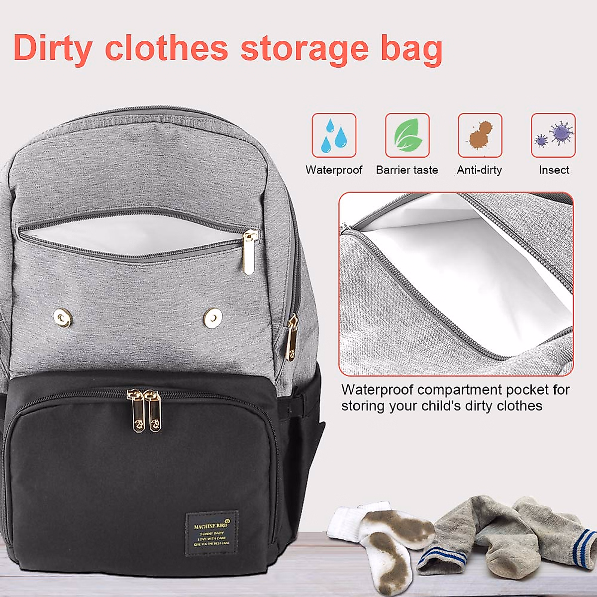 ionlyou Diaper Bag Backpack Oxford Waterproof Large Travel Baby Bags