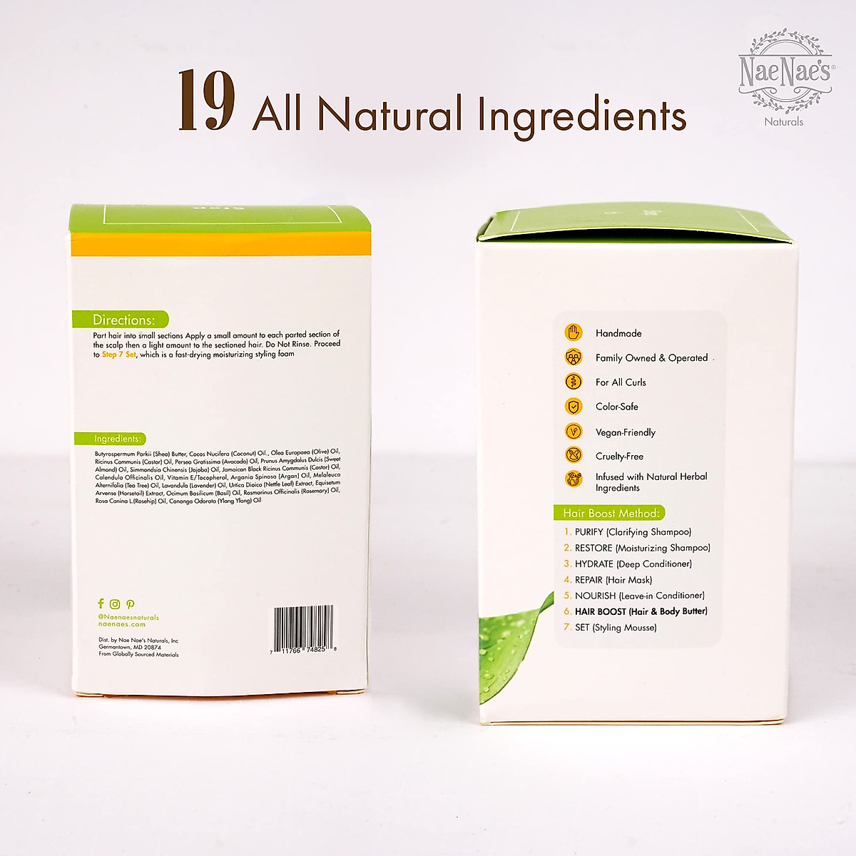 Nae Nae's Hair Boost - Handmade Hair & Body Butter Conditioner, Hair Thickening Treatment and Moisturizer with 19 Natural Ingredients (9oz)