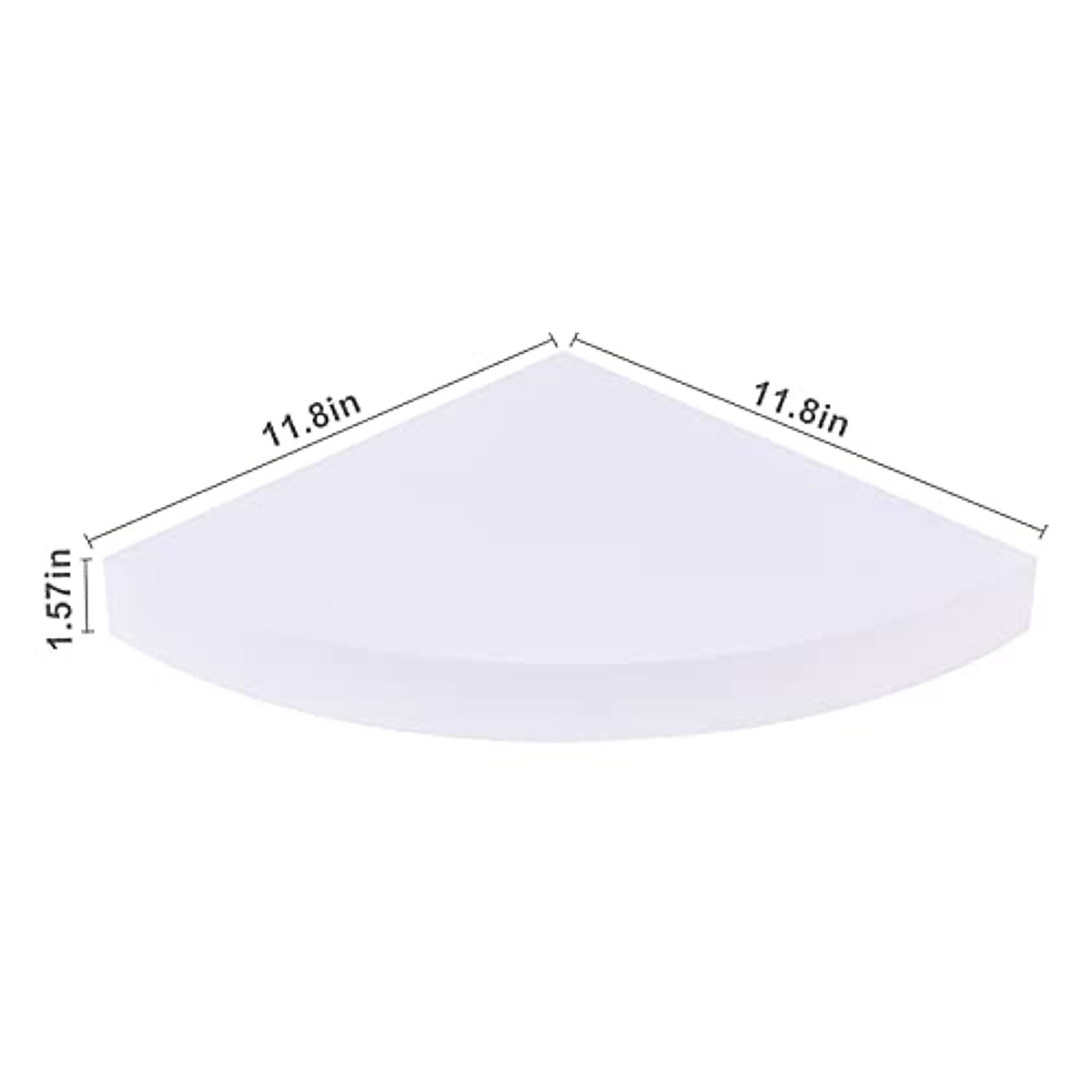 Corner Floating Shelves Wall Mount (2 Pack) (White)