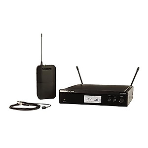 Shure BLX14R/W93 Wireless Microphone System - 14-Hour Battery Life, 300 ft Range, UHF | WL93 Lavalier Mic, Single Channel Rack Mount Receiver | H11 Band (BLX14R/W93-H11)