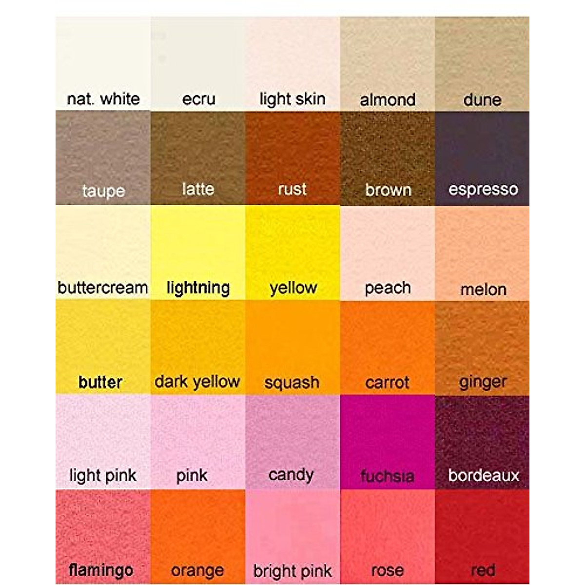 100% Wool Craft Felt - 8" X 12" Sheet - Butter