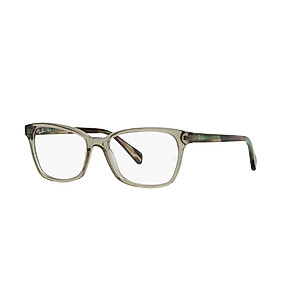 Ray-Ban RX5362 Square Prescription Eyewear Frames, Transparent Green/Demo Lens, 52 mm