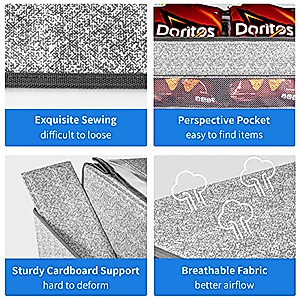 WTY Over The Door Organizer,5-Shelf Over Door Hanging Organizer with 4 Large Pocket,3 PVC Pockets and 2 Metal Hooks, Foldable Wall Mount Fabric Storage for Pantry Nursery Bathroom Closet 50x16x5 inch