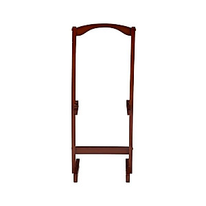 Pemberly Row 5 Piece Wood Folding Faux Marble Table Tray Set in Brown