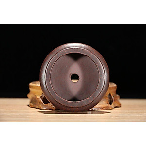LOOPIG Round Chinese Yixing Zisha Mame Bonsai Pot 5.7x5.7x2.5cm