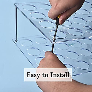 DROLE 4 Sets 24 Holes Vinyl Roll Storage Rack Vinyl Roll Holders for Craft Room Organizers and Storage 1.96" Holes Total 96 Holes