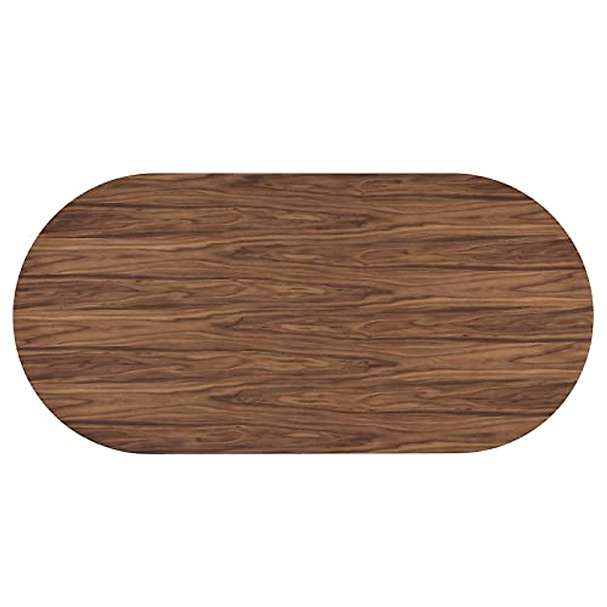 Modway Senja 95" Oval Modern Style MDF and Wood Dining Table in Walnut