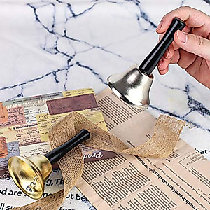 DomeStar Christmas Hand Bells, 2PCS Service Bell Wedding Bell Dinner Bell for Elderly Patients Sick Person Call Bell for Christmas Decoration