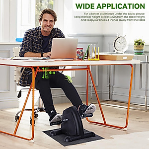 Under Desk Bike Pedal Exerciser, Mini Exercise Bike Portable Peddler Sitting for Seniors with LCD Display Sportneer Foot Cycle Arm & Leg Bike Pedals Exerciser with Anti-Skid Mat for Home Office