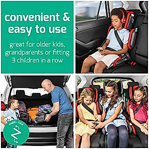 mifold hifold fit-and-fold Highback Booster Seat, – Adjustable Narrow, Foldable Booster Car Seat for Everyday, Travel, Carpooling and More – Slate Grey