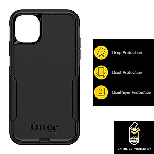 OtterBox iPhone 11 Commuter Series Case - BLACK, slim & tough, pocket-friendly, with port protection