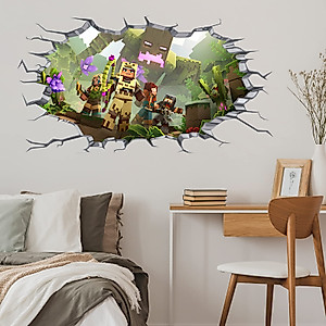 Gamer Wall Decals Lovely Self-Adhesive Vinyl Realistic Games Wall Stickers for Kids Bedroom Living Room Playroom Nursery Decoration Party Gift Supplies (15.7"x31.5")