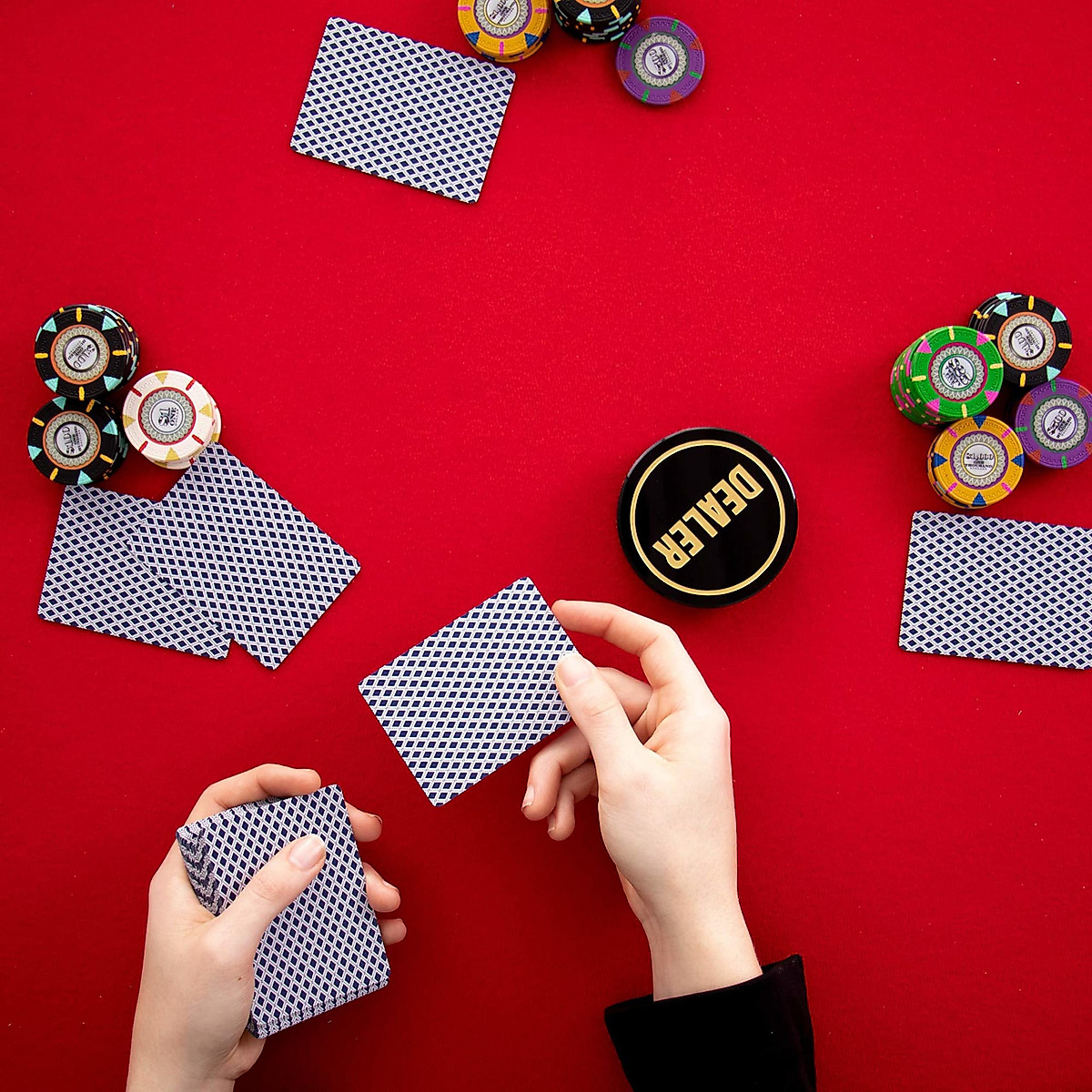 Crystal Dealer Button | Quality Premium Heavy Poker Puck | 3-Inch Large Casino-Grade Button | Gaming Accessory | Perfect for Poker, Texas Hold 'em, Gambling, and Card Games