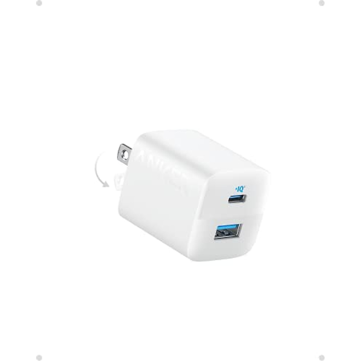 USB C Charger 33W, Anker 323 Charger, 2 Port Compact Charger with Foldable Plug for iPhone 14/14 Plus/14 Pro/14 Pro Max/13/12, Pixel, Galaxy, iPad/iPad Mini and More (Cable Not Included) - White