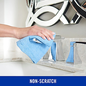 Quickie Microfiber Cleaning Cloth, 14 X 14 in., Blue, 24 Pack, Washable and Reusable, All-Purpose Towel/Wiper for Multi-Purpose Indoor/Outdoor Cleaning/Dusting/Polishing on Kitchen/Bathroom