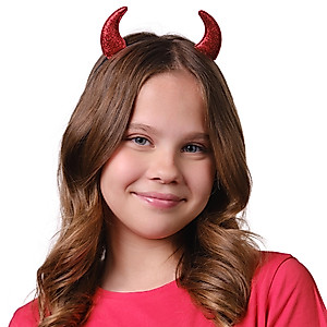 Cheerin Angel Halo and Devil Horns Headband - White and Red - Costume Accessories