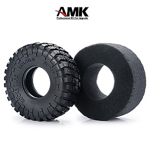 4pcs RC Crawler Tyre 1.9inch Rubber Tyres with Foam Inserts 52x120mm for 1/10 RC Crawler Car A-xial Wraith 90018 90048 RR10 SCX10 D90 T-raxxas TRX4 Wheel Tires