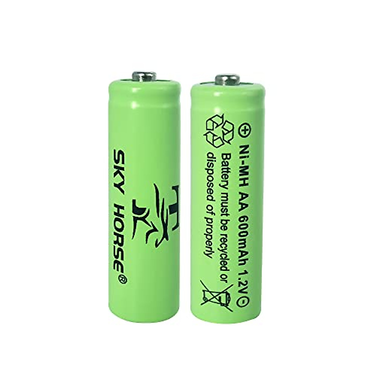 SKY HORSE AA Rechargeable Battery Ni-MH 1.2V 600mAh for Garden Light,Solar Lights,Toys,Remote Control, Mouse(8)…