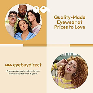 EYEBUYDIRECT Round Blue Light Filtering Glasses for Women and Men, Computer Glasses for Eyestrain Protection, Colman, Large