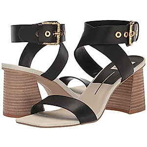 Dolce Vita Women's Paytin Heeled Sandal, Black Leather, 6