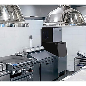 KoolMore Modular Ice Maker Machine, 315 lb. Full Cube Production, Free-Standing with Air Cooled Evaporator, 200 lb Bin, Stainless-Steel