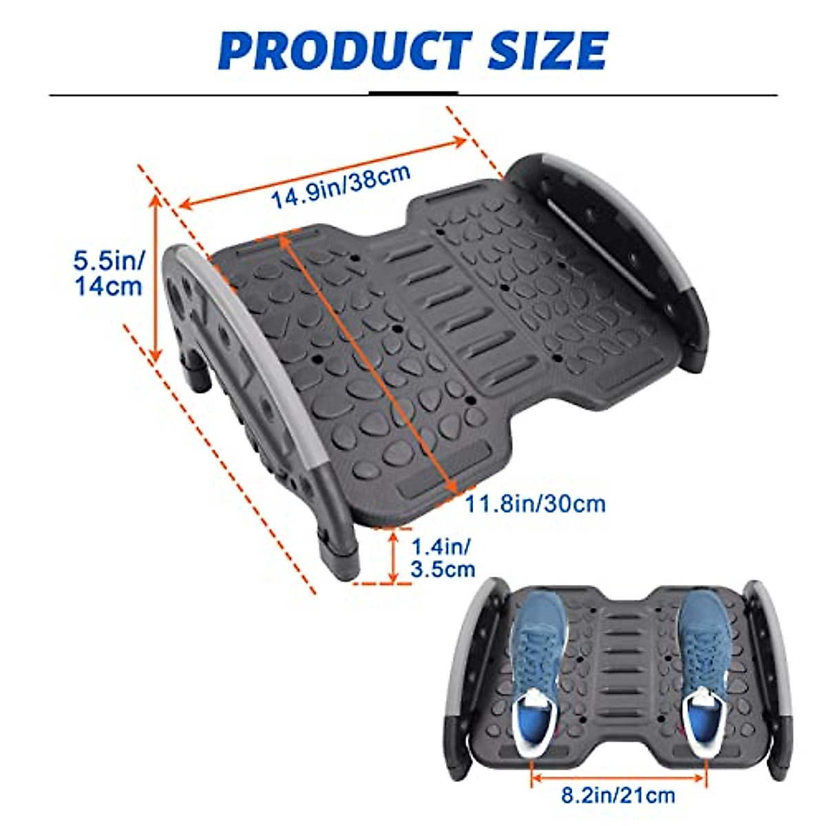 Under Desk Foot Rest: Rocker, Massage, Relieve Fatigue
