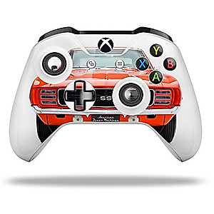 WraptorSkinz Decal Vinyl Skin Wrap compatible with XBOX One S/X Controller - 1969 Chevy Camaro Orange 3813 (CONTROLLER NOT INCLUDED)