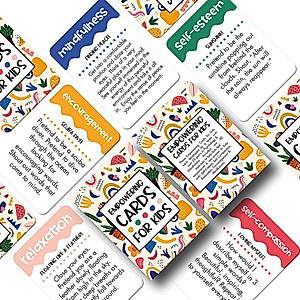Empowering Cards for Kids - Teaches Mindfulness, Affirmations, Self Esteem, Relaxation & More