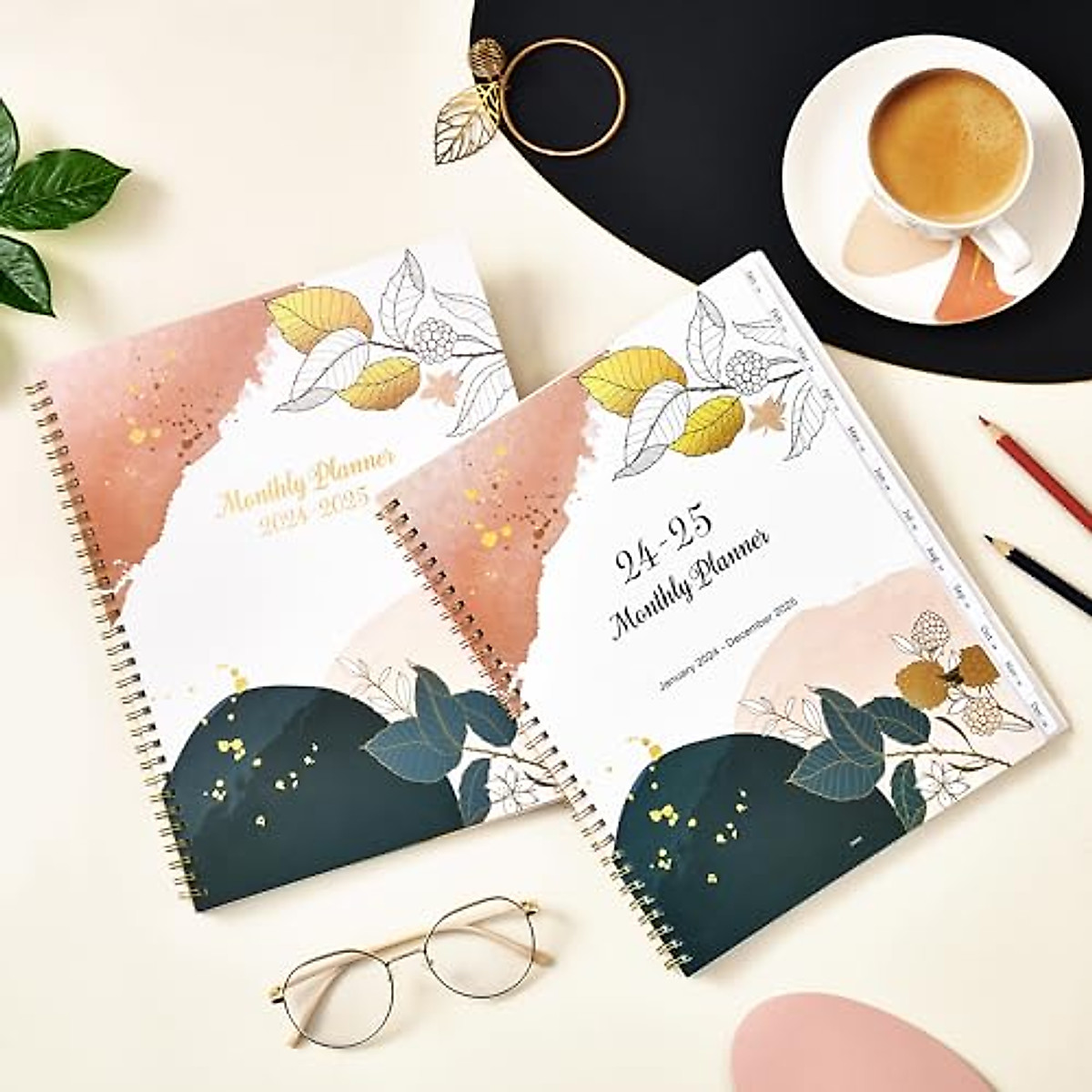 2024-2025 Monthly Planner - 18 Monthly Planner/Calendar 2024-2025, July 2024 - December 2025, 9" x 11", Monthly Tabs, Holidays, Back Pocket, Twin-Wire Binding, Note Pages, Thick Paper