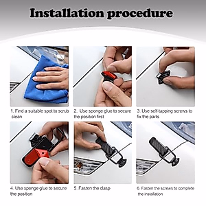 ZKFAR 2 PCS Car Bumper Security Hook Lock Clips Kit, Metal Car Surrounding Fixed Buckle, Security Spring Loaded Car Trunk Tail Bayonet Lock, Universal for Most Cars, Trucks (Silver)